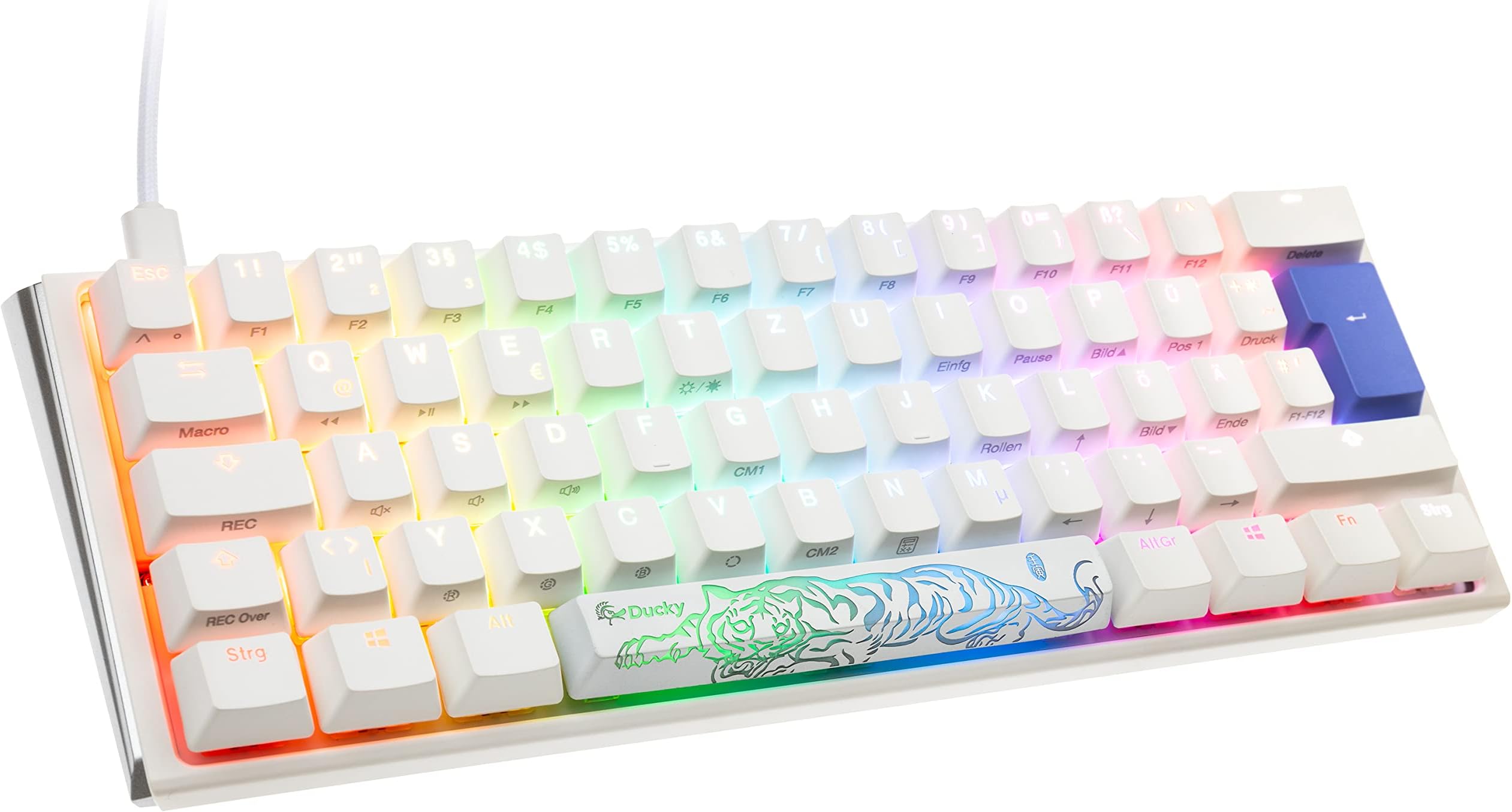 Amazon.com: Ducky One 3 Classic Pure White Mini Gaming Tastatur, RGB ...