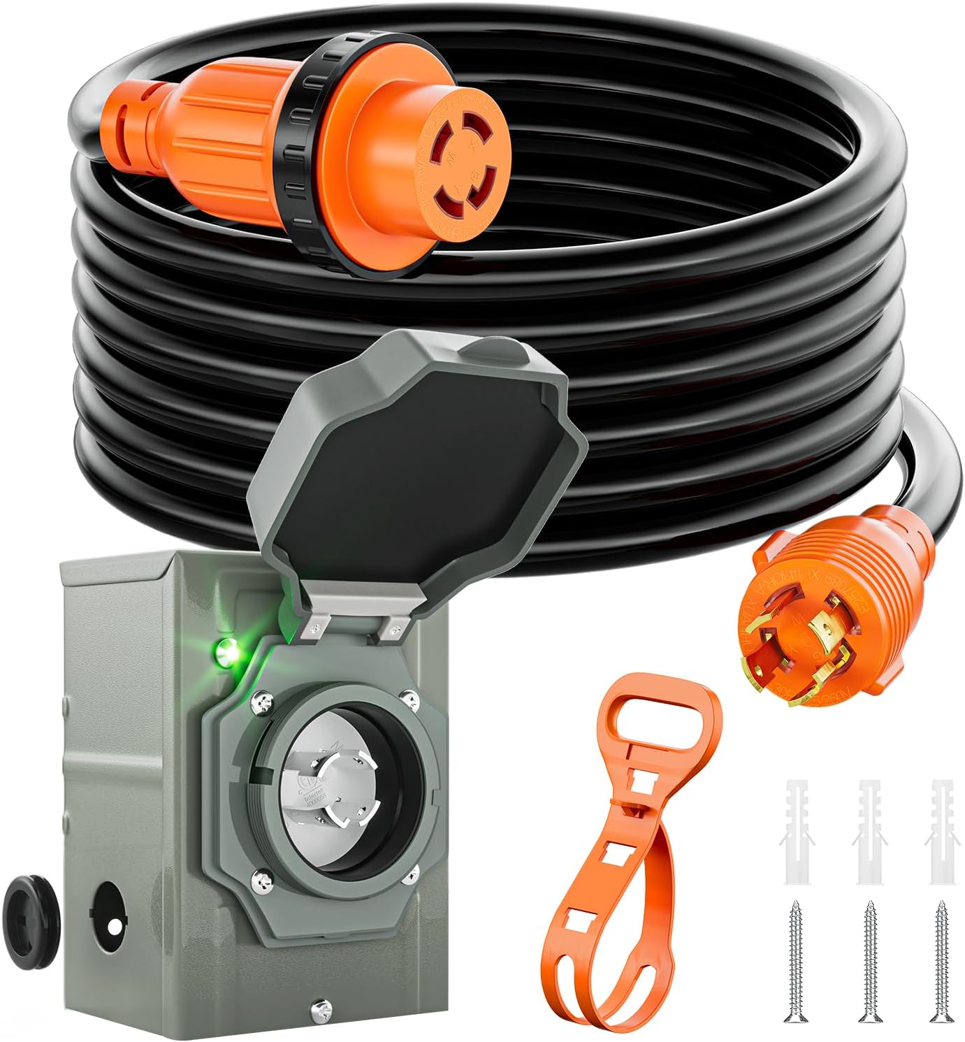 Amazon.com: Conntek GIB1450-025 Duo-Rain Seal 50Amp Power Inlet Box and ...