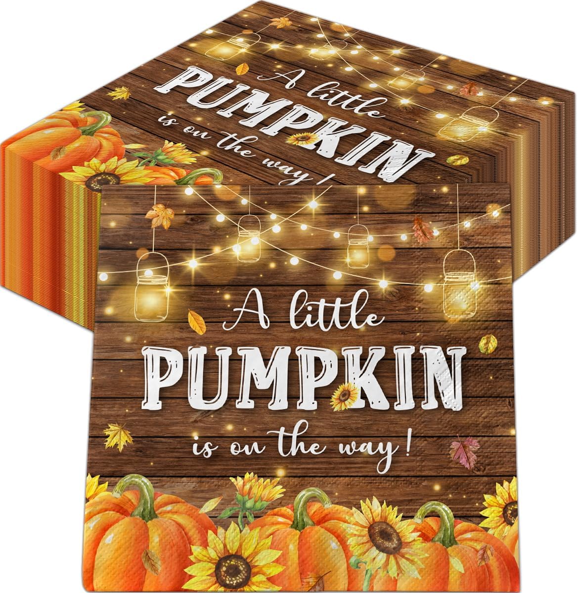Amazon.com: Little Pumpkin Baby Shower Decorations - 40pcs A Little ...
