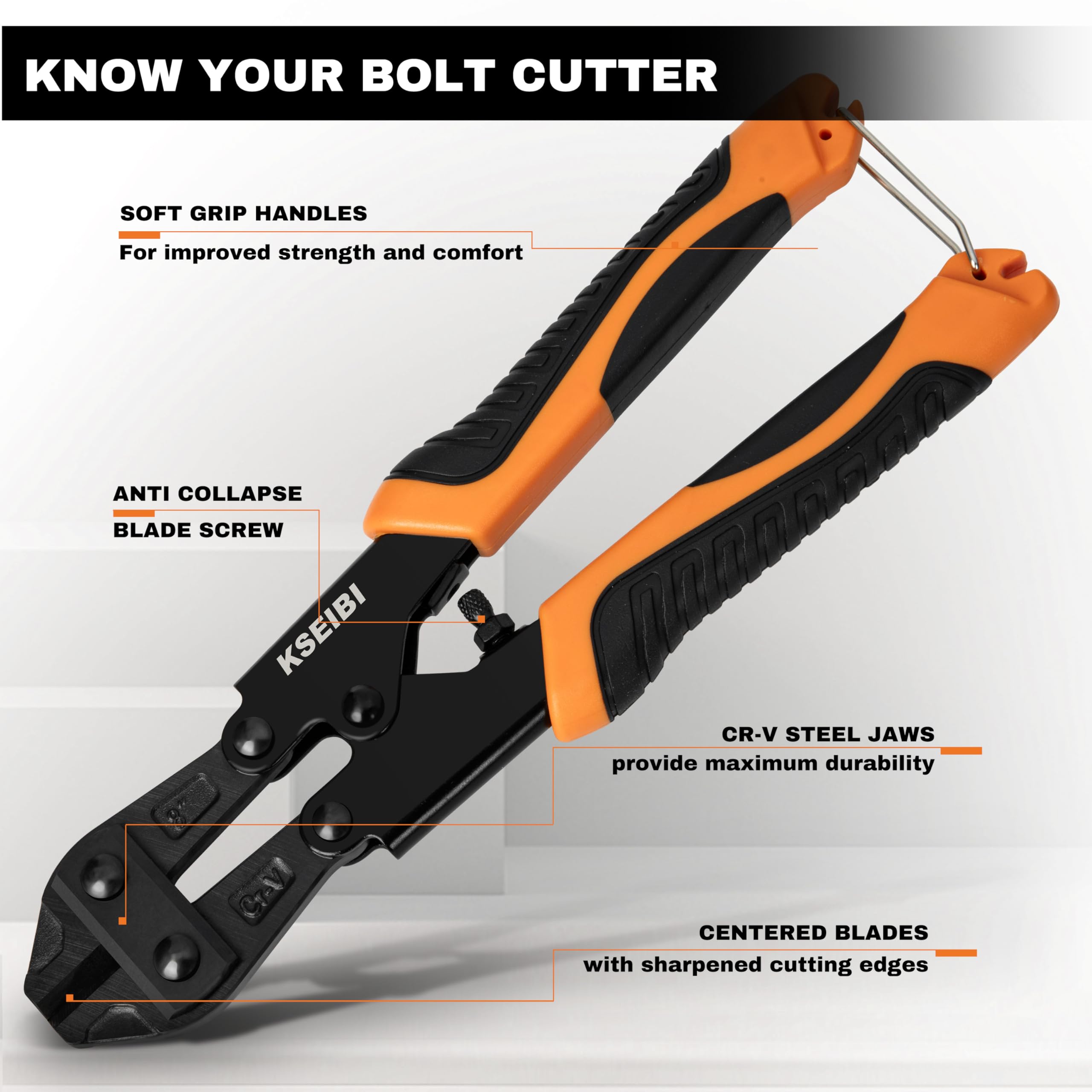 Mini Bolt Cutter Tool KSEIBI 8-Inch Mini Bolt Cutter - For Screws ...