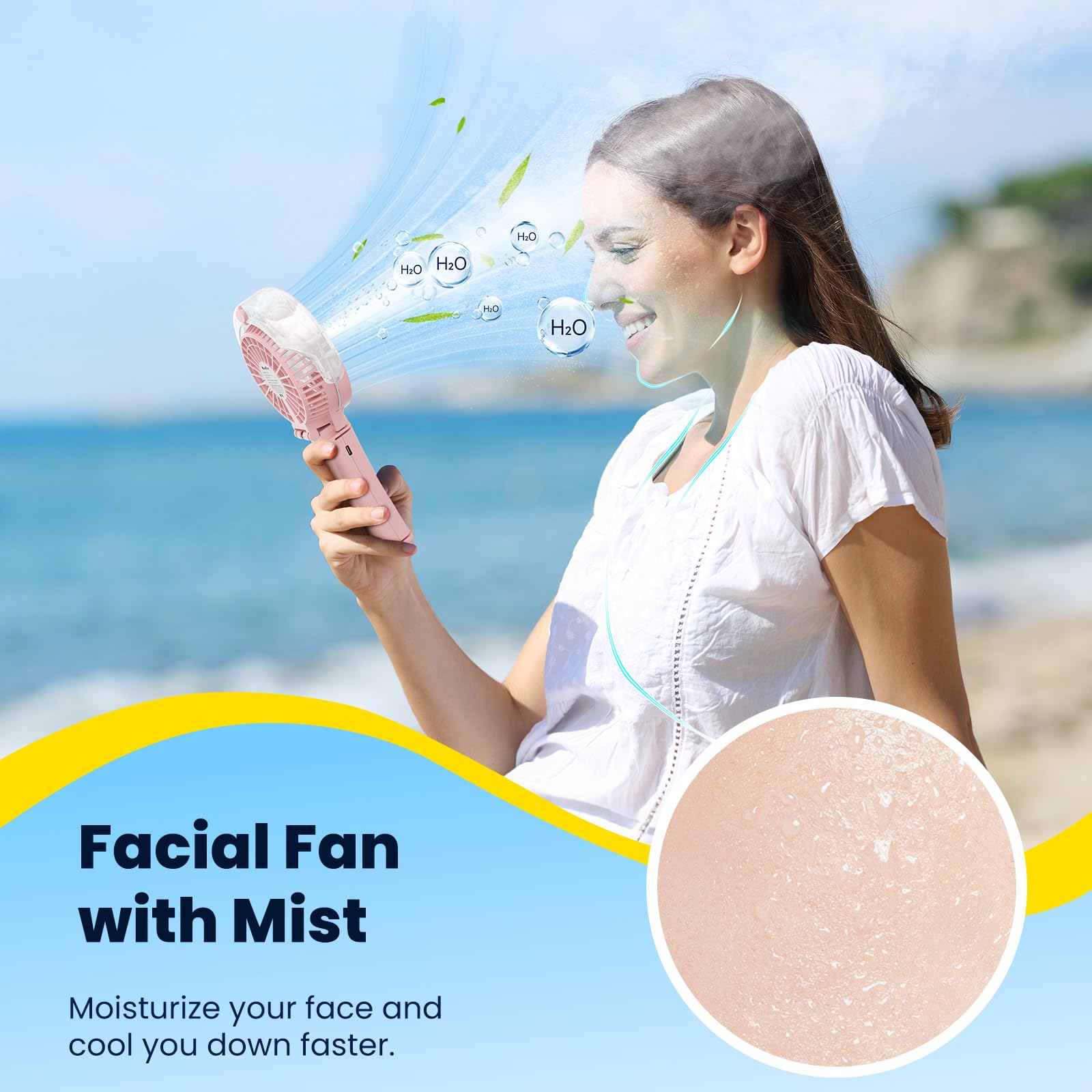 Snapklik.com : HandFan Upgraded Portable Handheld Misting Fan ...