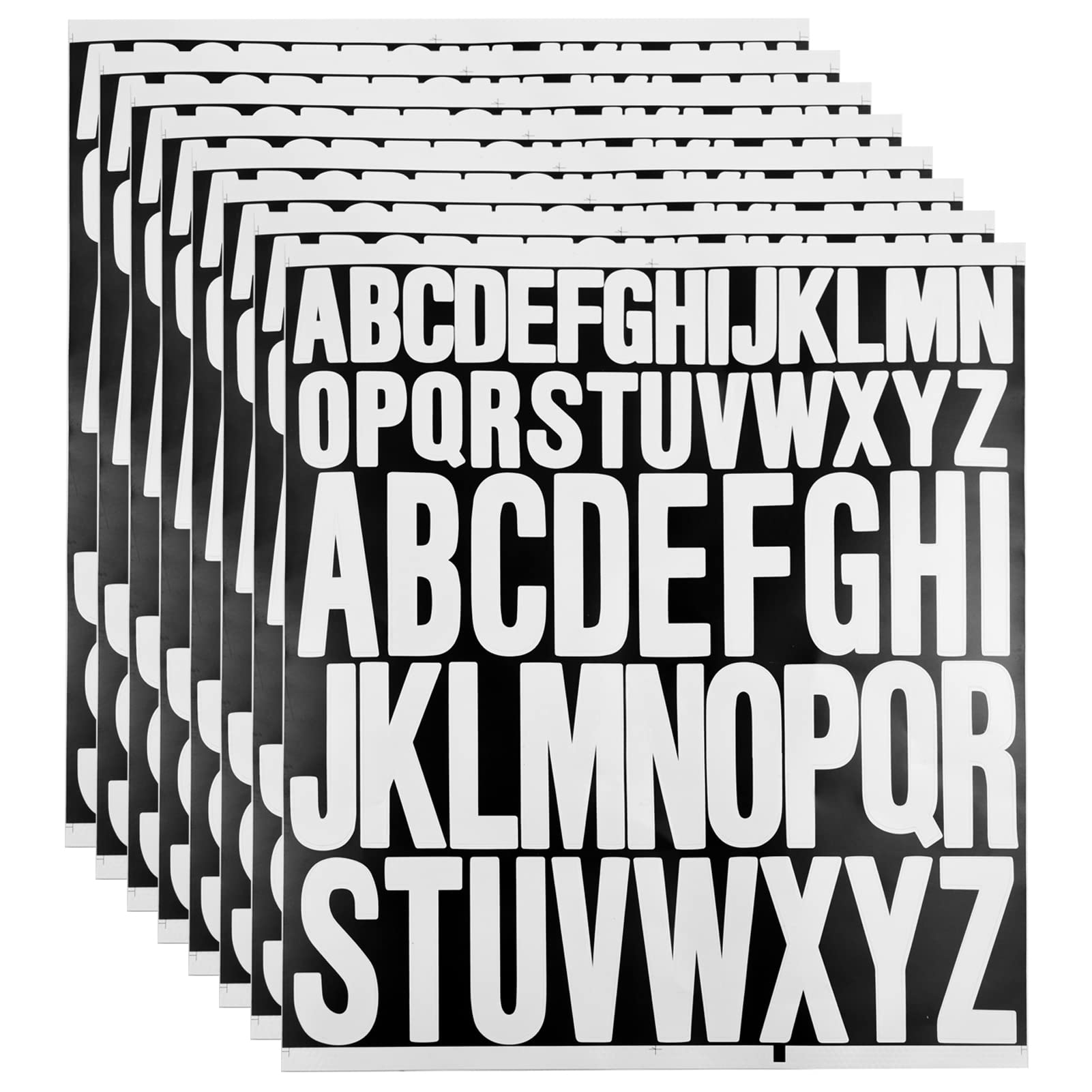 8 Sheet Capital Letter Stickers 1 Inch 2 Inch Self Adhesive Letters ...