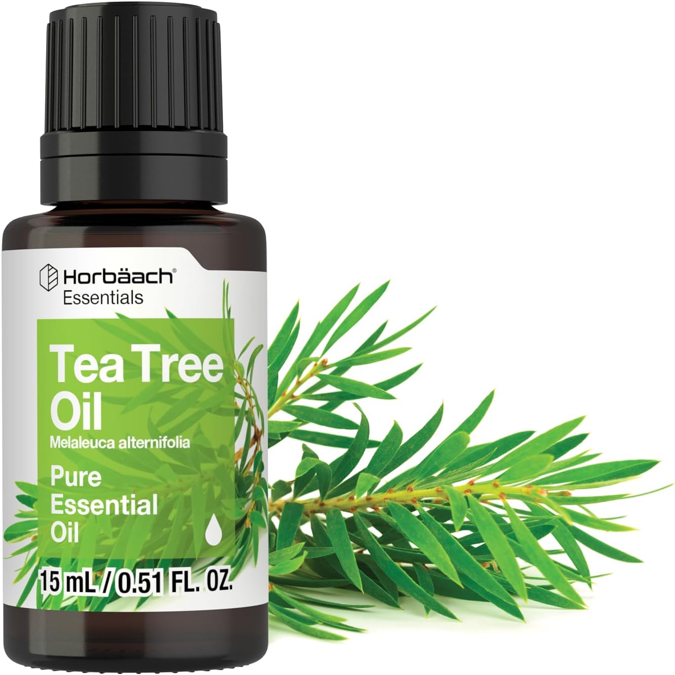 Amazon.com: Horbäach Tea Tree Essential Oil | .51 fl oz (15mL ...