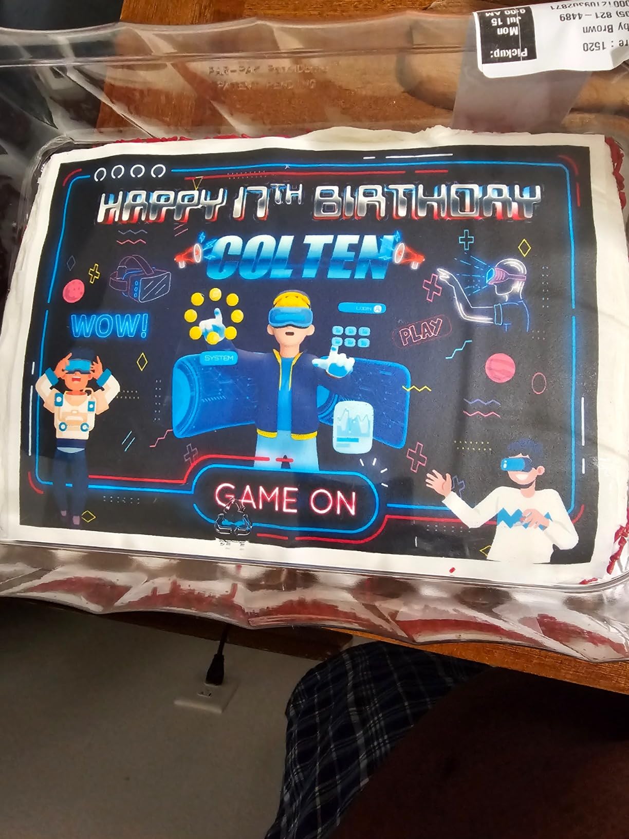 Amazon.com: Cakecery Virtual Reality Game Meta Verse Gamer VR Edible ...