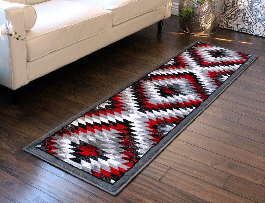 Amazon.com: Southwestern Runner Rug 2x6,Rustic South Western Aztec ...