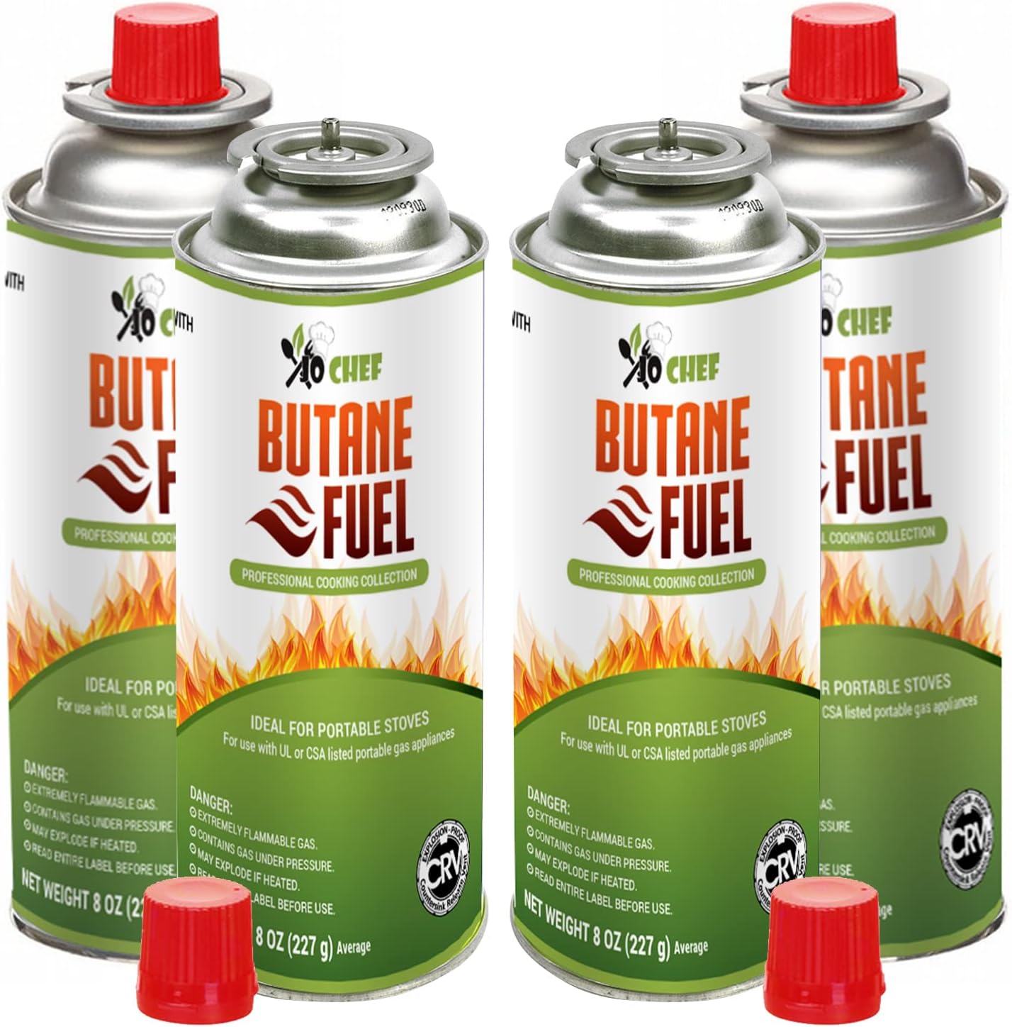 Amazon.com: Sterno 50130 8-Ounce Butane Fuel Cartridges, (RETAIL 4-PACK ...