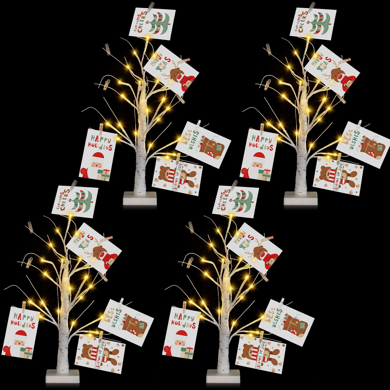 Amazon.com: Retisee 4 Pieces Money Tree Gift Card Holder 24 LED Lighted ...