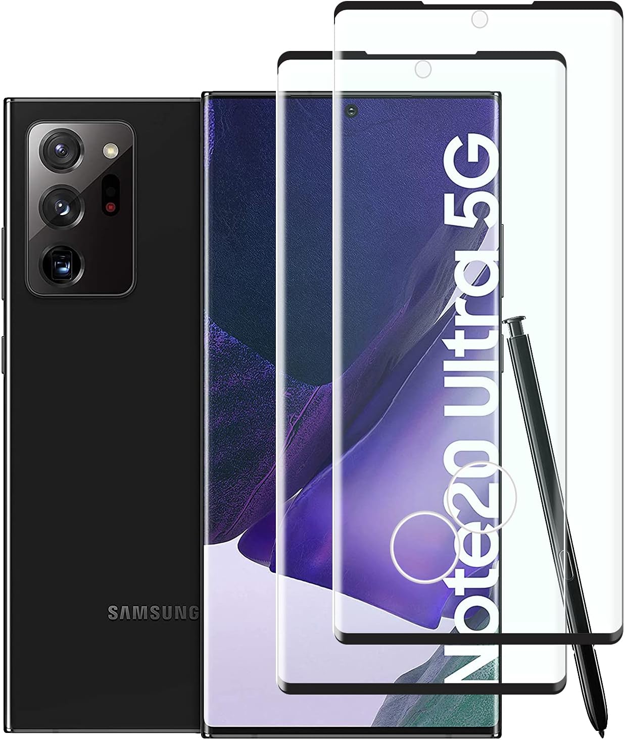 2X Verre trempé Samsung Galaxy Note 20 Ultra 5G incurvé en 3D dureté 9H ...