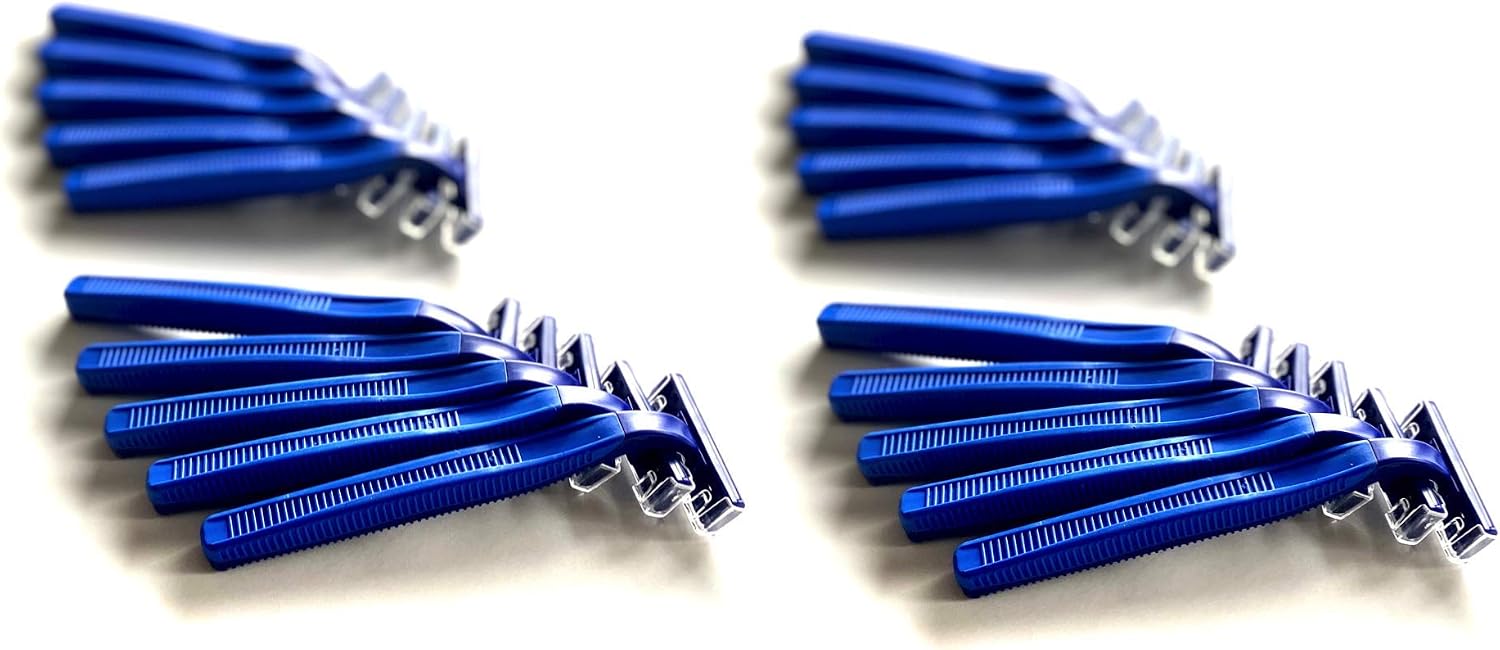 Amazon.com: 20 Box of Blue Razor Blades Disposable Stainless Steel ...