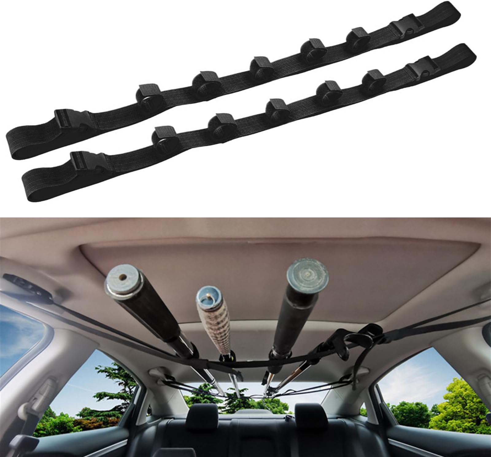Amazon.com: Adjustable Fishing Pole Rack & Holder - Vehicle & Boat ...