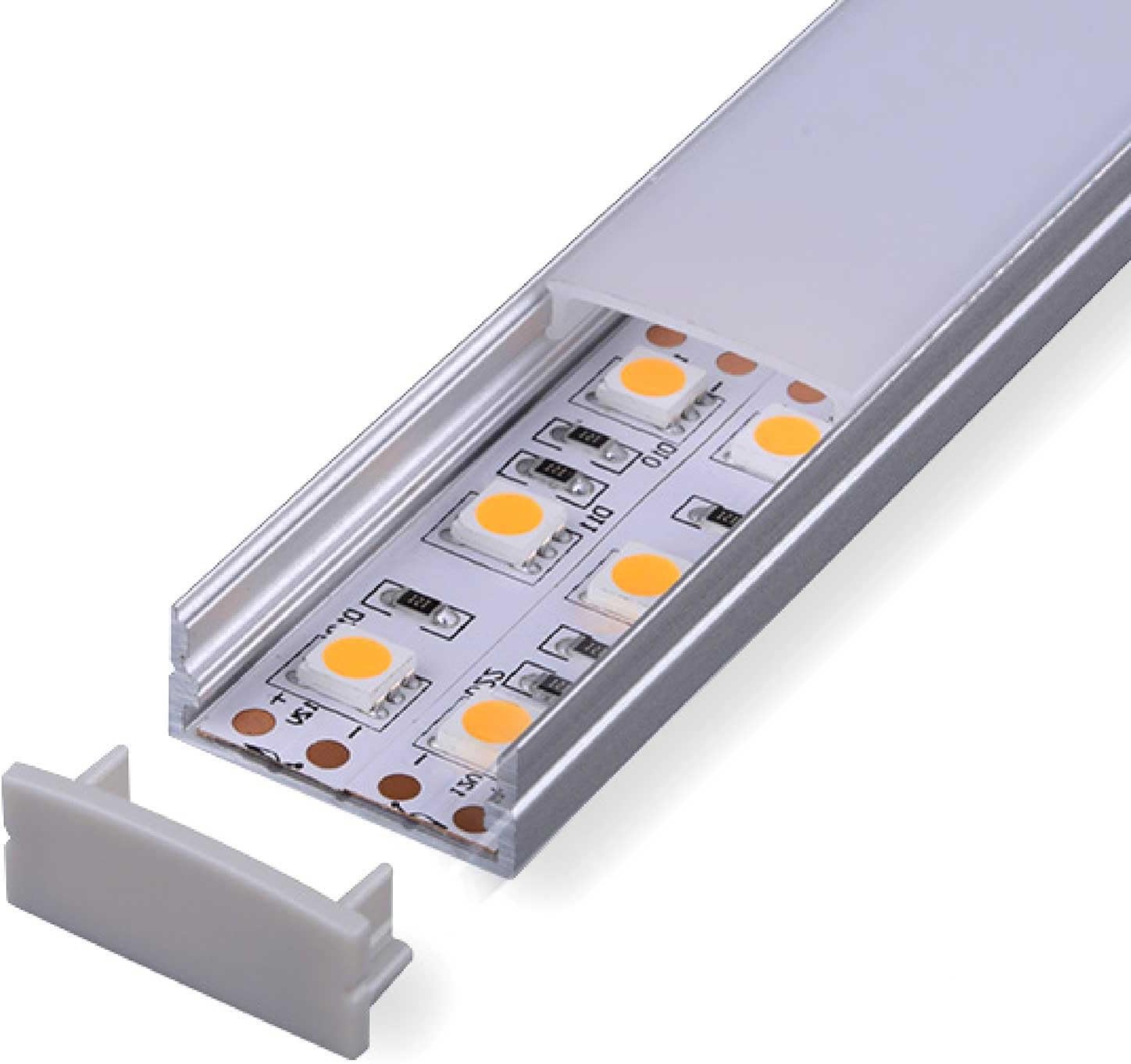 SOTECH LED Alu Profil-PH1 (2000 x 18 x 8,5 mm) für breite LED Stripes ...