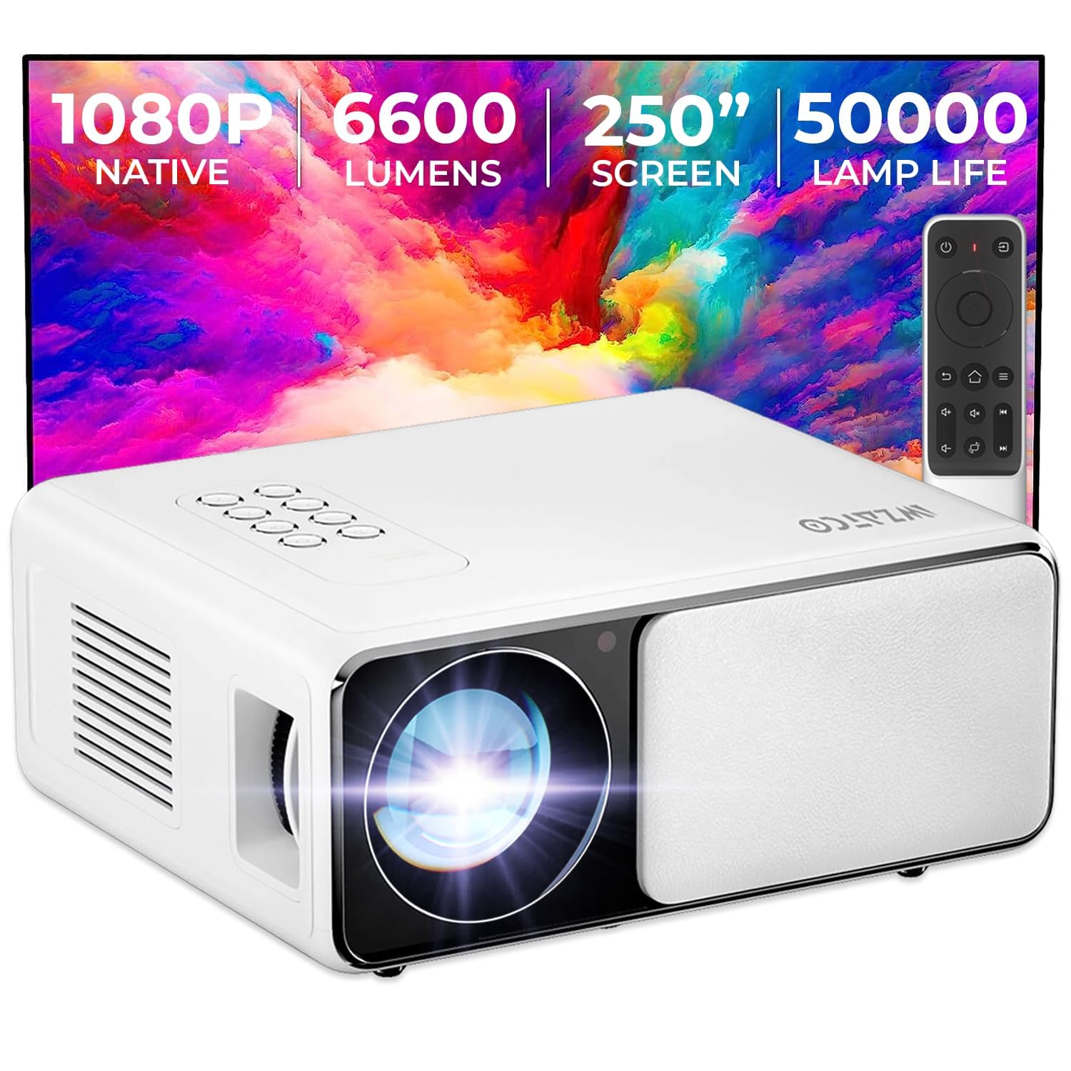 Buy WZATCO Yuva Plus (Upgraded) Native 1080P Full HD Projector with 4K ...