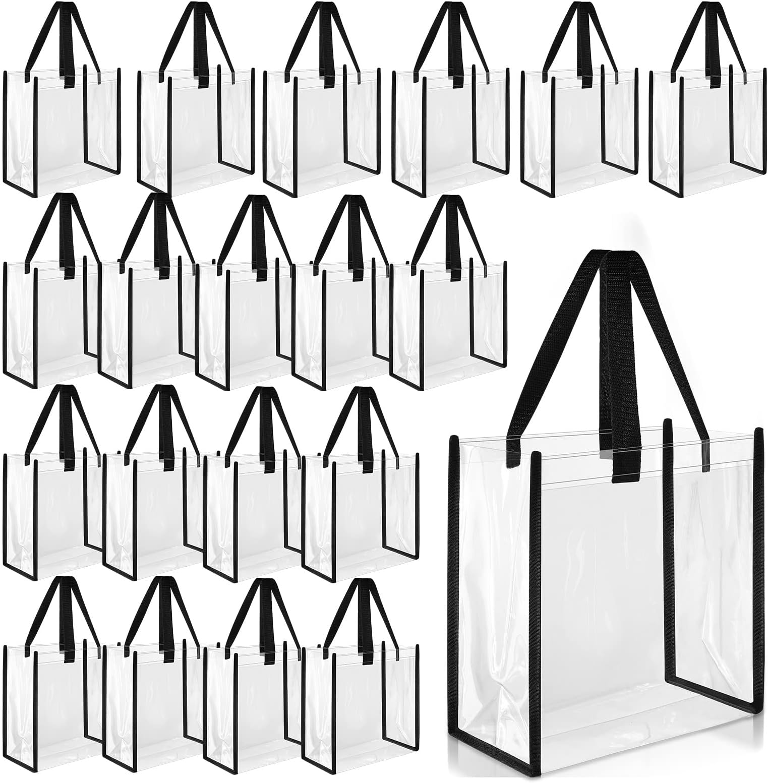 Amazon.com - Saintrygo 20 Pack Clear Tote Bags 12 x 12 x 6, PVC Plastic ...