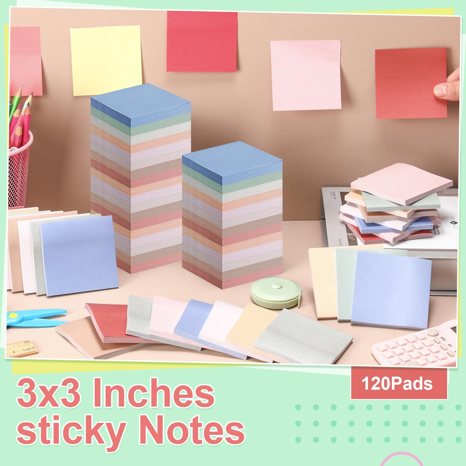 Snapklik.com : Fainne 120 Pack Sticky Notes 3x3 Bulk Back To School ...