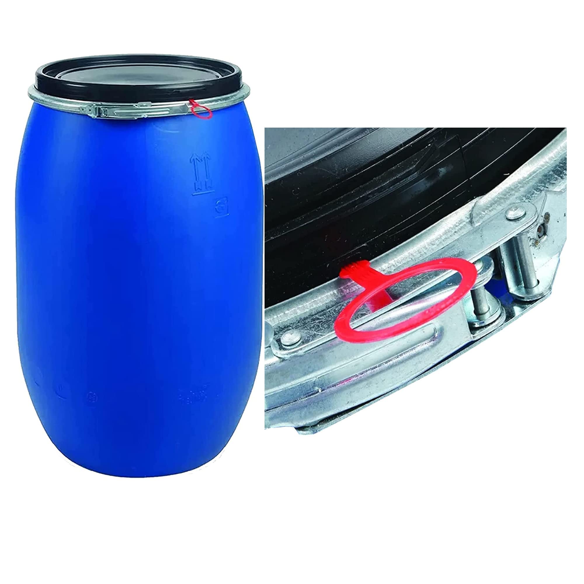 Open Top Plastic Barrels HDPE 60 Litre Plastic Drum Blue Open Top