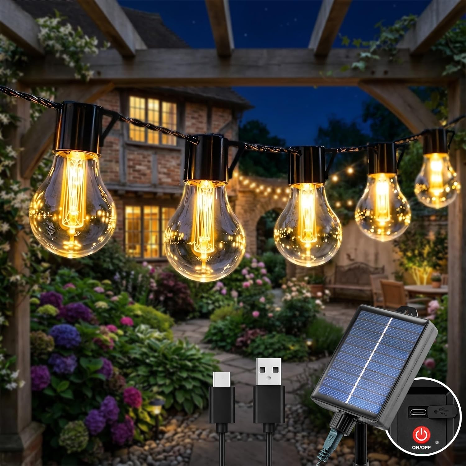 Solar Lichterkette Gluhbirne