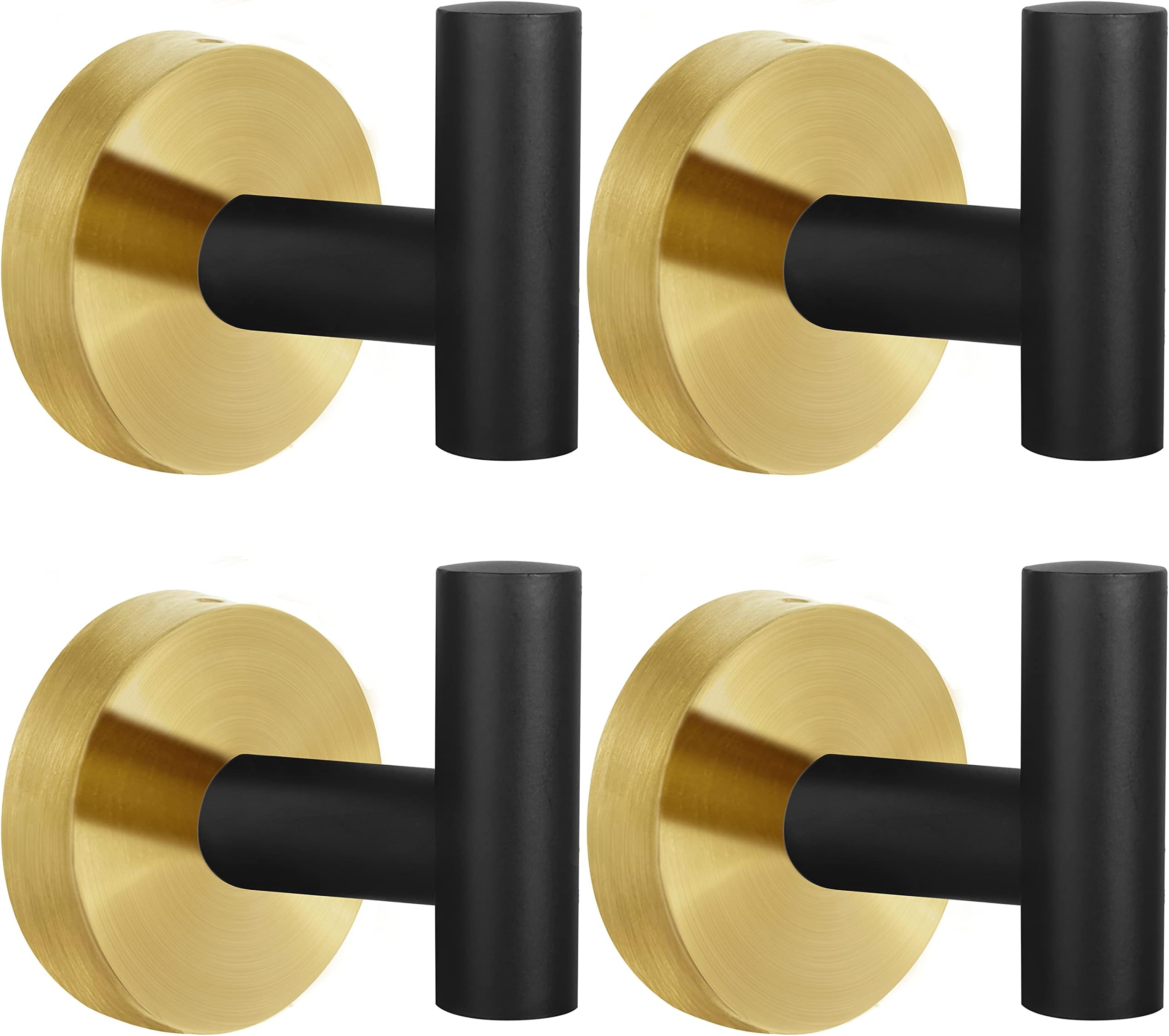 BATHLAVISH Towel Hook Black Gold Bathroom Coat Hook Robe Hook Stainless ...