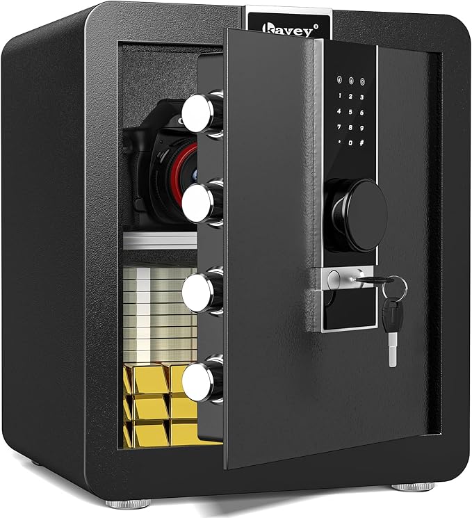 Kavey 1.8 Cub Fireproof Safe Box, Steel Security Safes with LCD Touch ...