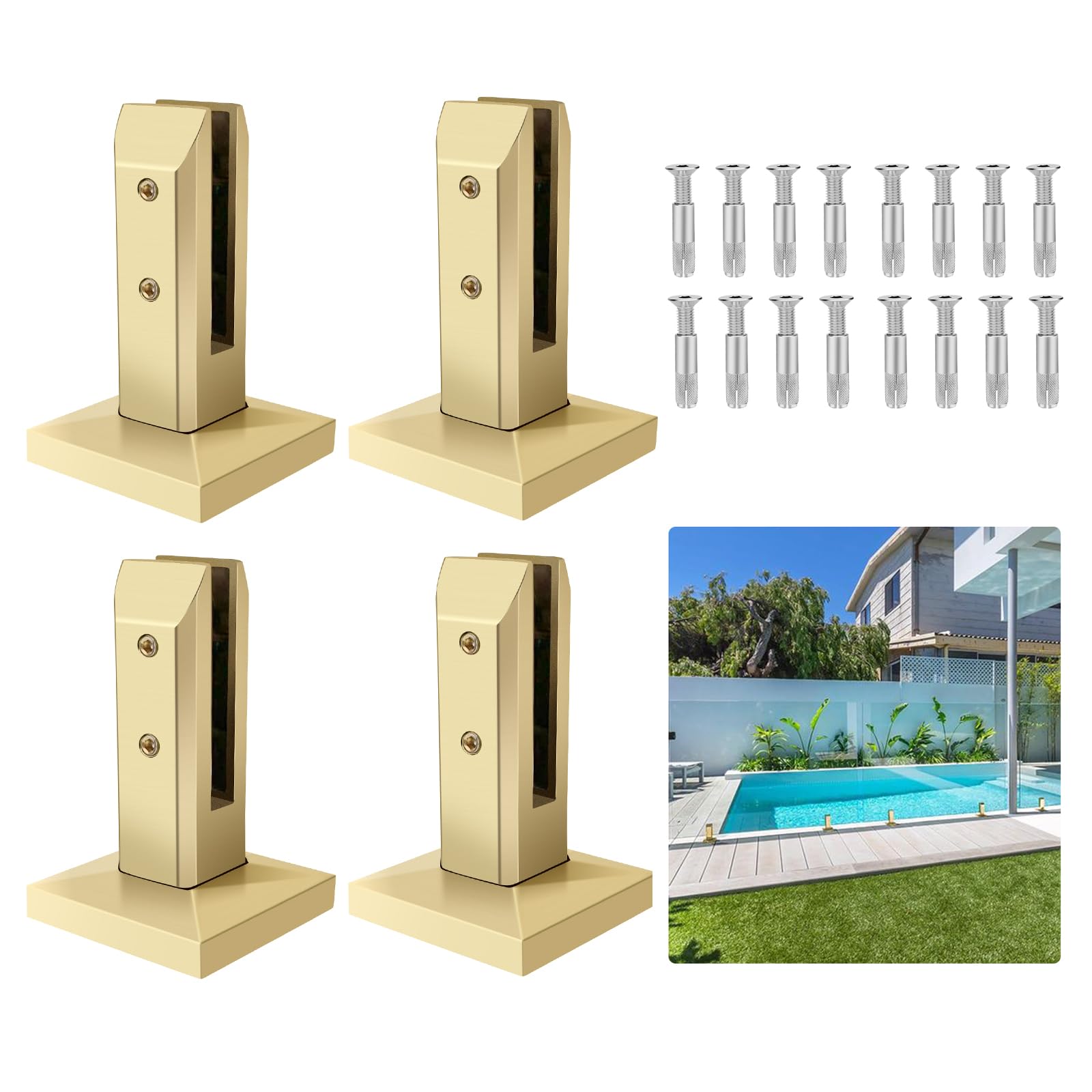 Amazon.com: LukLoy 304 Stainless Steel Glass Spigots Pool Fence Spigot ...
