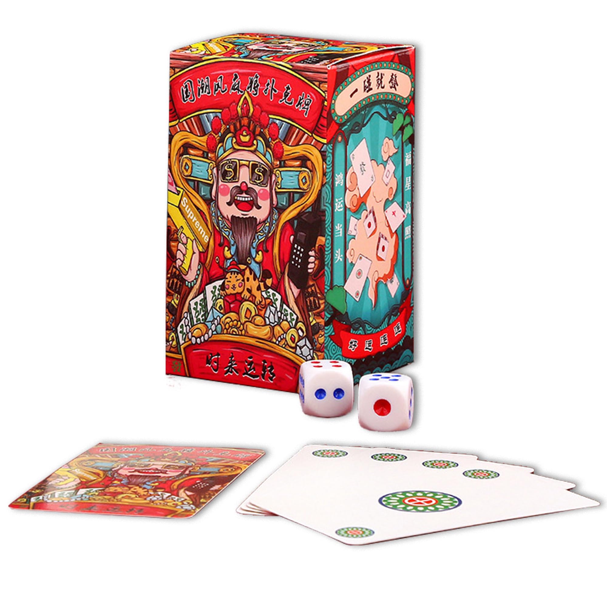 Amazon.com: GeRRiT Chinese Mahjong Cards Deluxe Set 144 Playing Cards ...