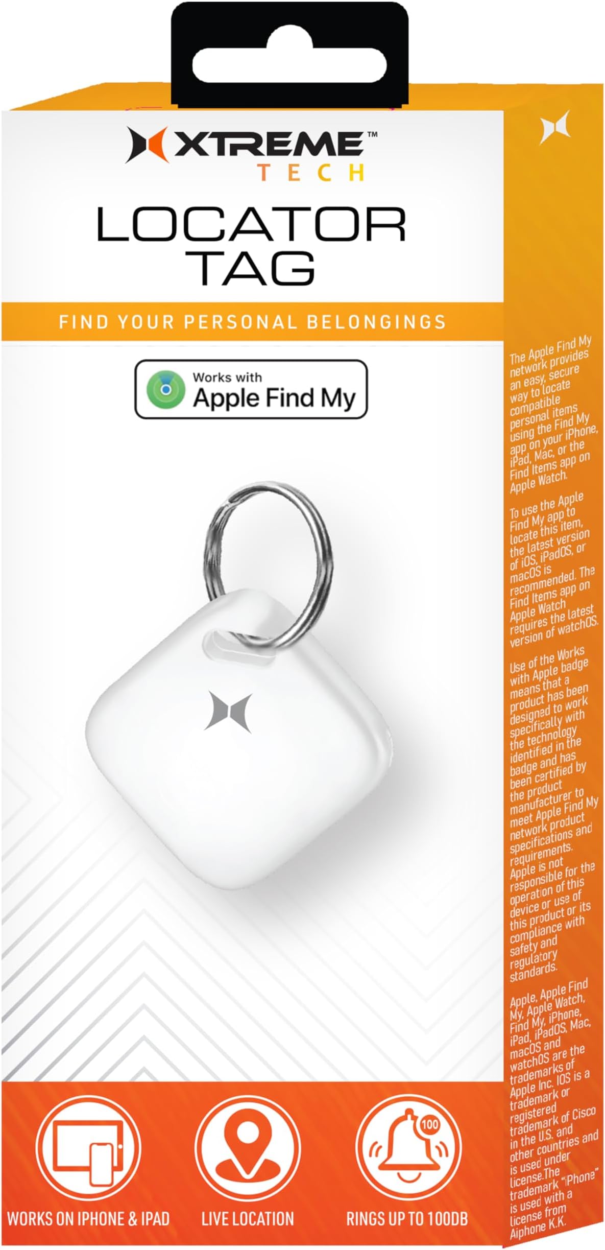 Amazon.com: Xtreme Locator Tag Compatible with Apple Find My App (iOS ...