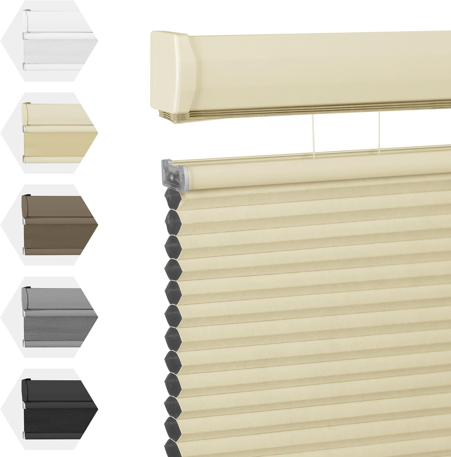 Amazon.com: Sulugood Top Down Bottom Up Cellular Shades,Blackout ...