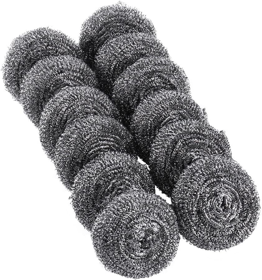 Amazon.com: 12 Pack Stainless Steel Sponges, Scrubbing Scouring Pad ...