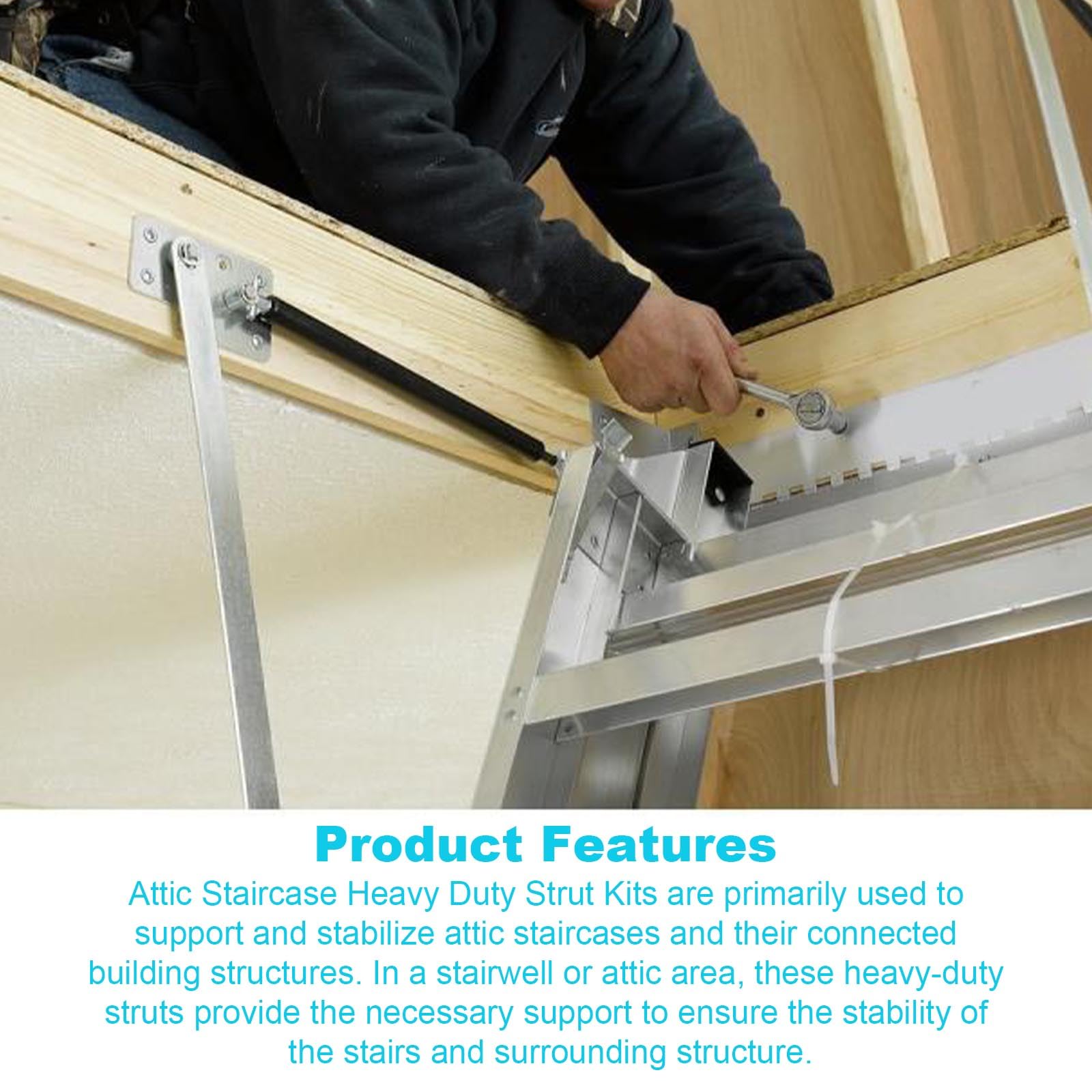 Snapklik.com : Seork 36-80 Attic Ladders Standard Strut Kit