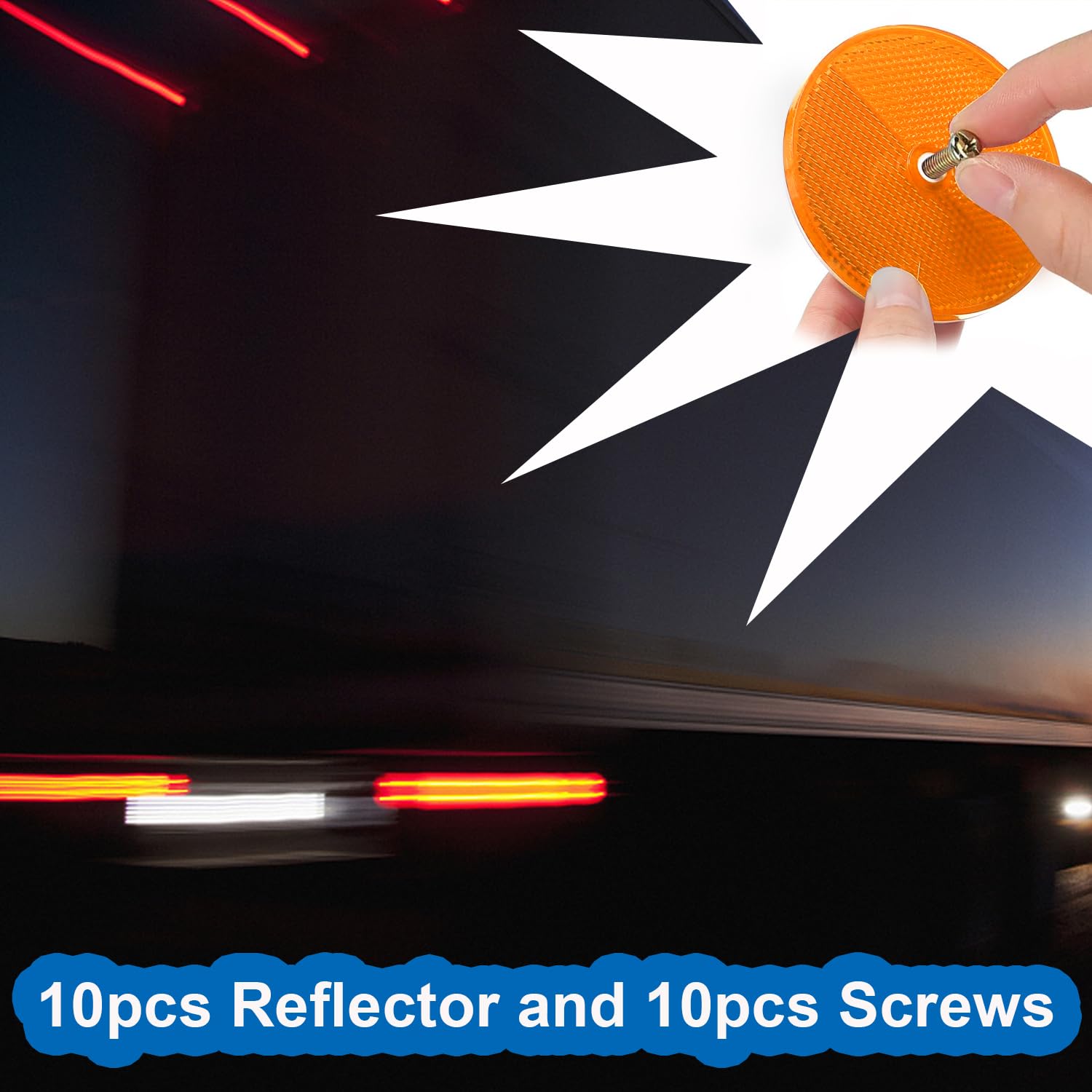 Snapklik.com : Smseace 12pcs Safety Reflectors Yellow Round Reflectors
