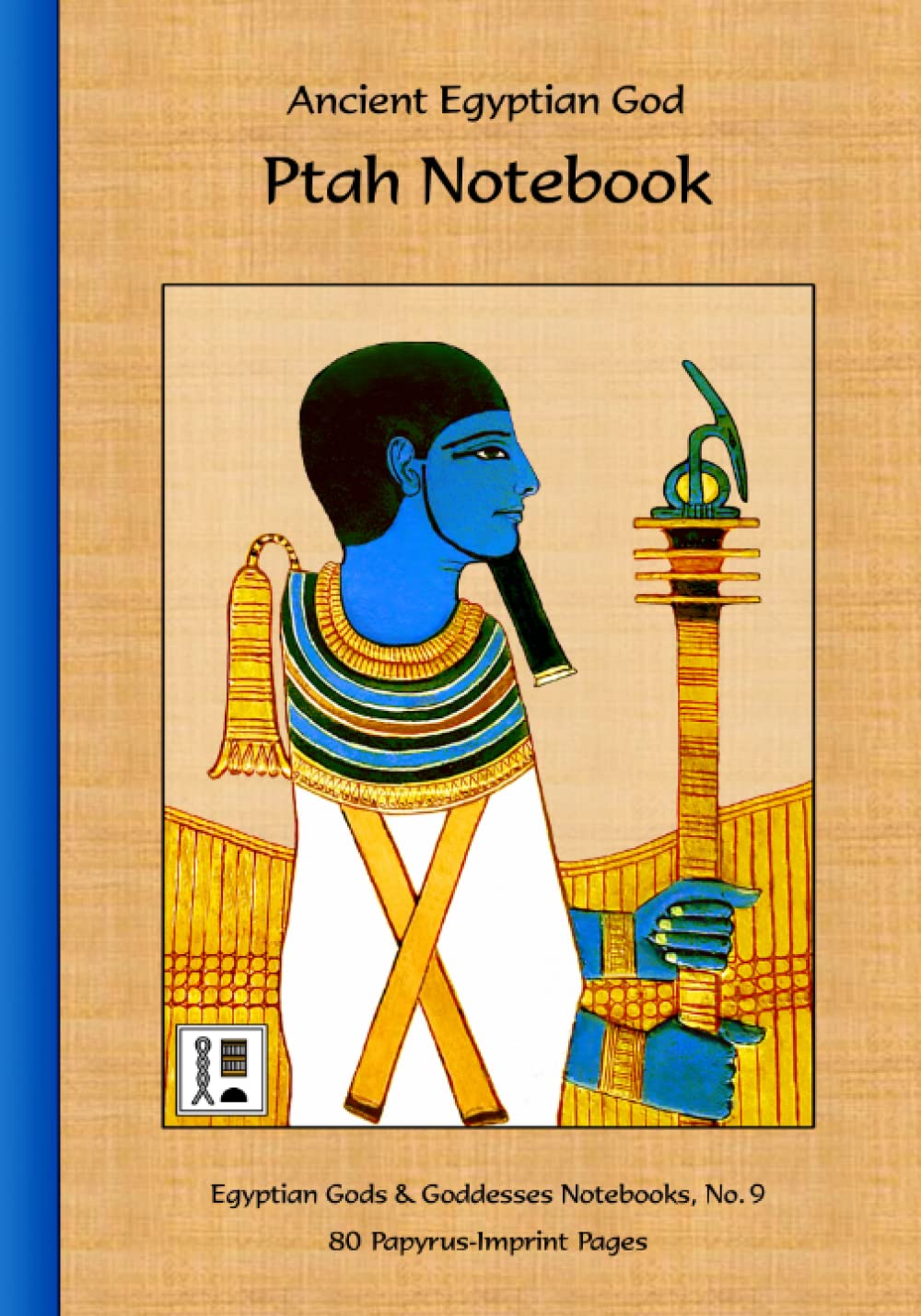 Ancient Egyptian God Ptah Notebook: 80 Papyrus-Imprint Pages: Shilling ...