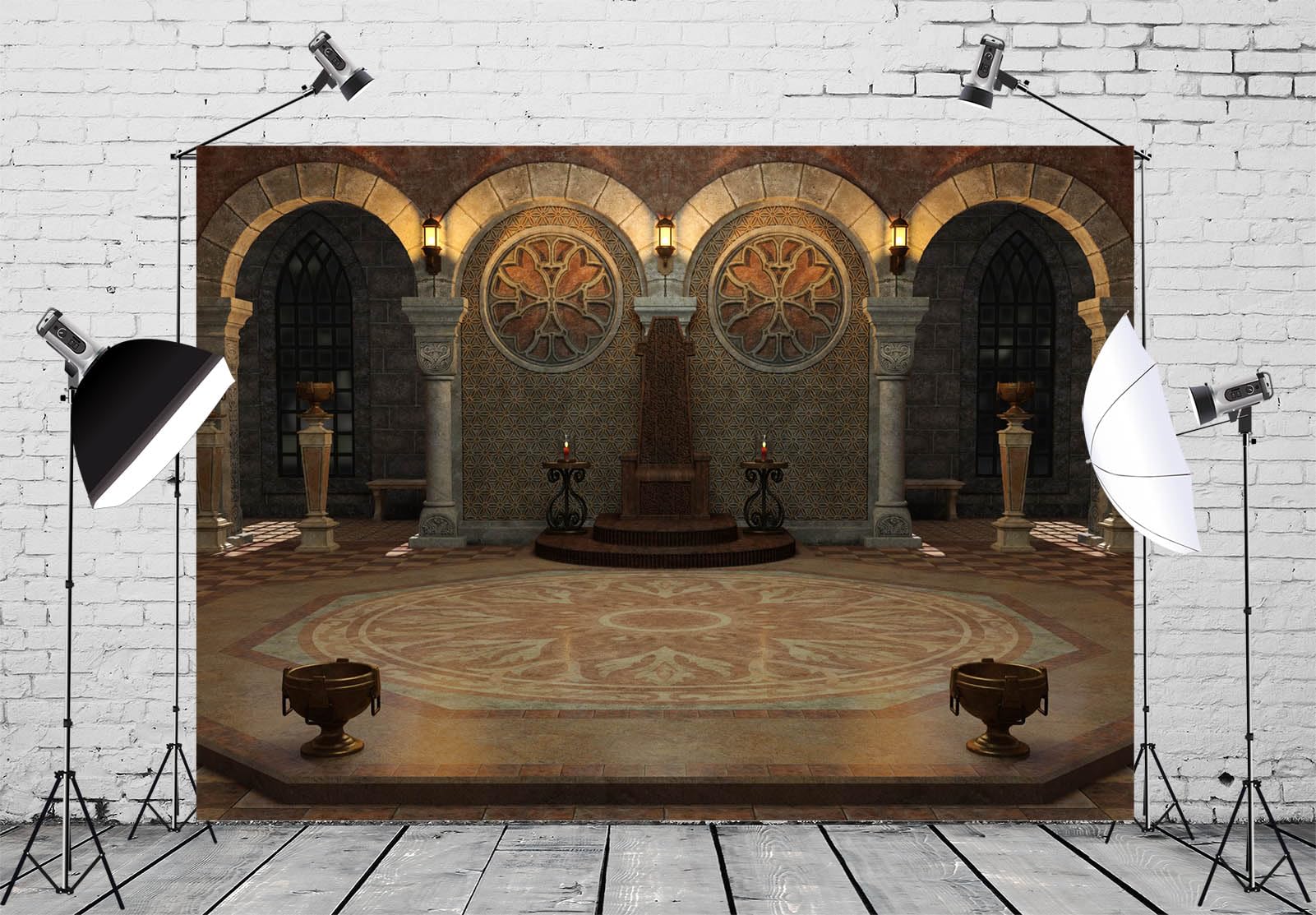 Empty Throne Room Background Decorated Empty Throne Hall White Throne