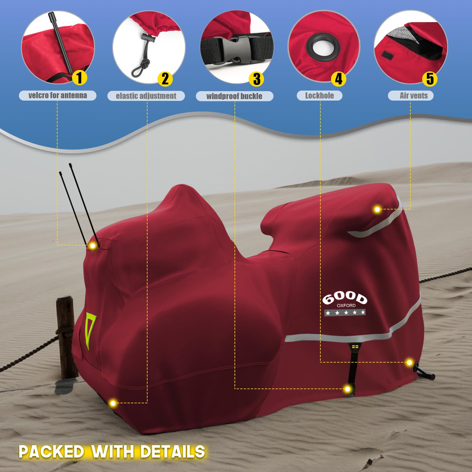 Snapklik.com : Trike Cover,Motorcycle Cover Heavy Duty 600D Waterproof ...