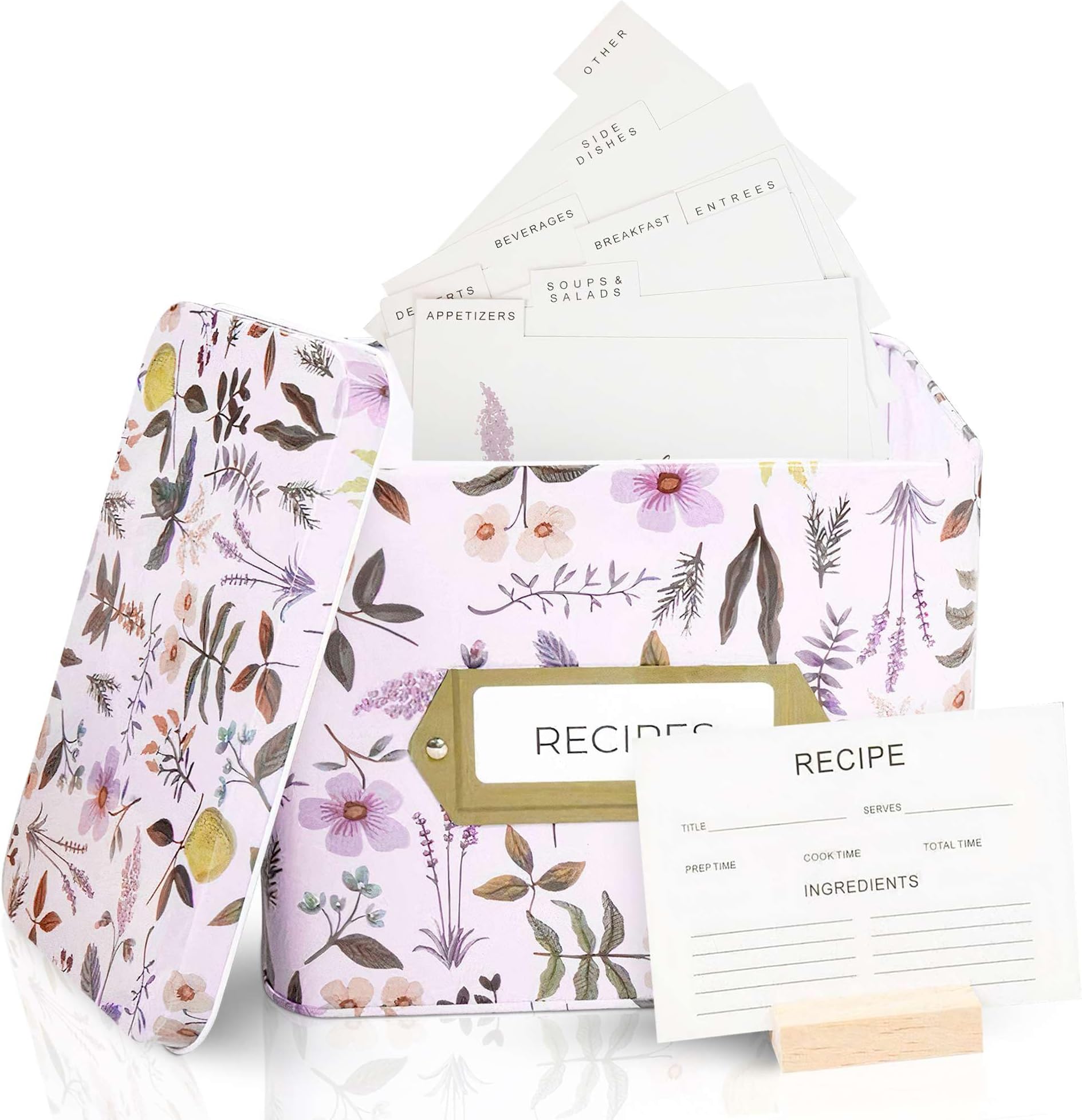 Amazon.com: Kate Spade New York Recipe Box with 40 Double Sided Recipe ...