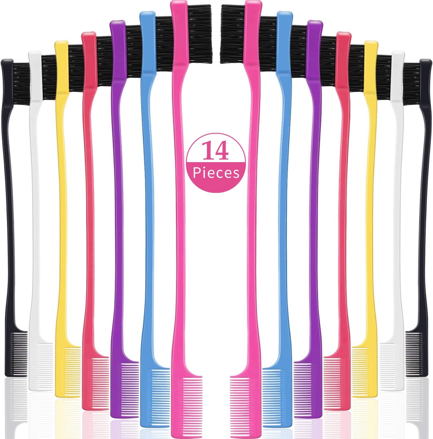 Amazon.com : Boao 14 Pcs Hair Edge Brush Bulk Double Sided Edge Control ...
