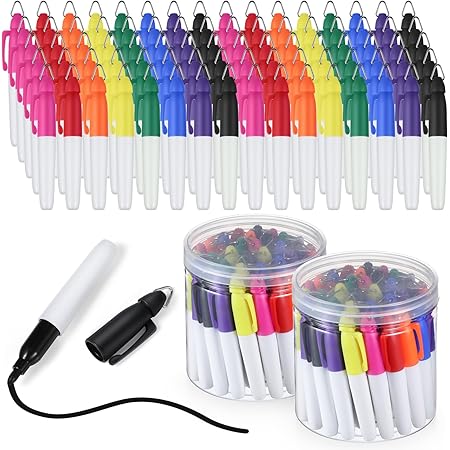 Amazon.com : Ctosree 80 Pcs Mini Permanent Markers with Golf Keychain ...