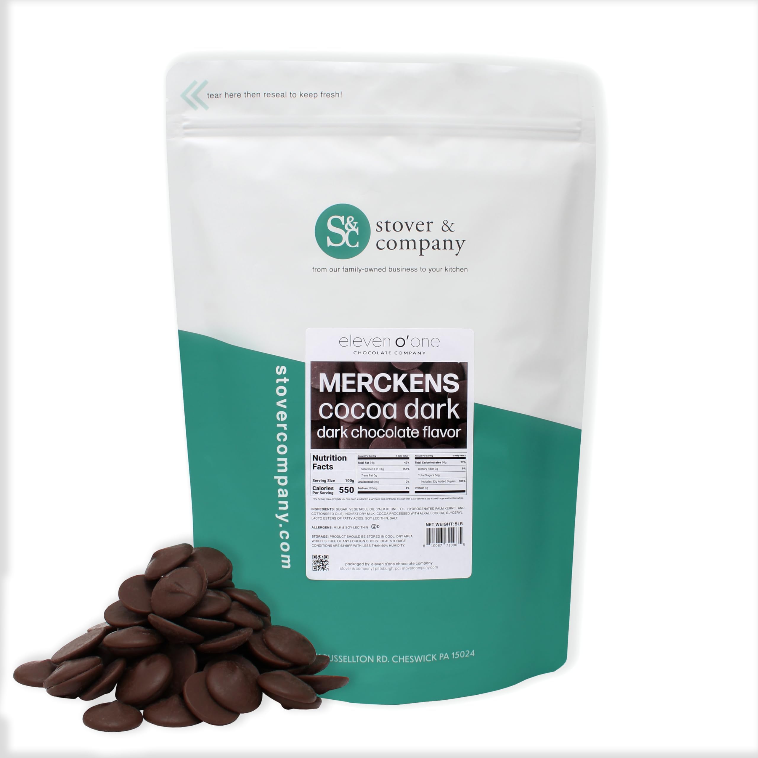 Amazon.com : Merckens Cocoa Dark Chocolate Wafers, Dark Chocolate ...