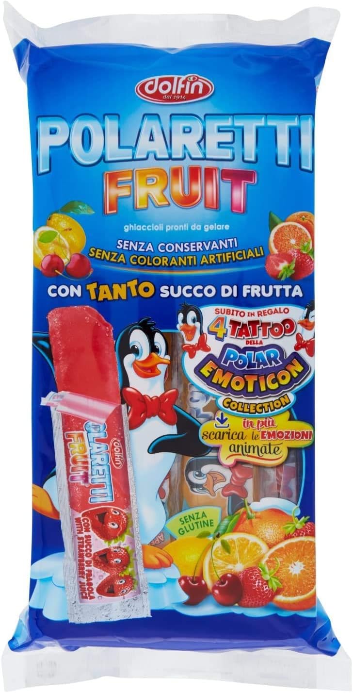Polaretti 6x Fruit Ice Pops Cool Pops with Real Fruit 10x 40ml No ...