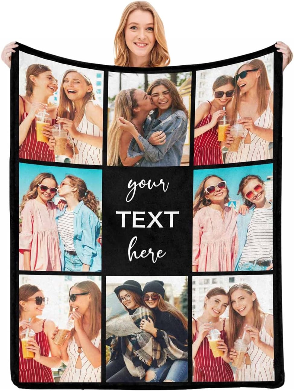 Amazon.com: MyPhotoPrint Custom Blanket with Photos Photo Blanket ...