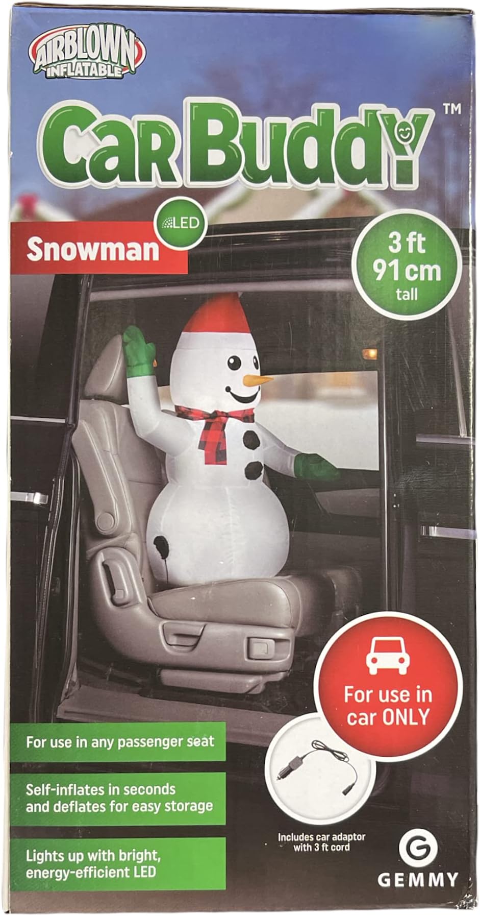 Amazon.com: Gemmy Car Buddy Inflatable Buddy The Elf Airblown ...