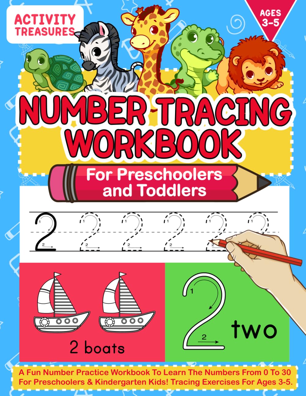 Number Tracing Workbook For Preschoolers And Toddlers: A Fun Number ...