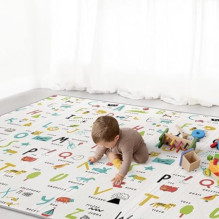 Amazon.com : FLAGAV Baby Play Mat, Extra Large Folding Baby Crawling ...