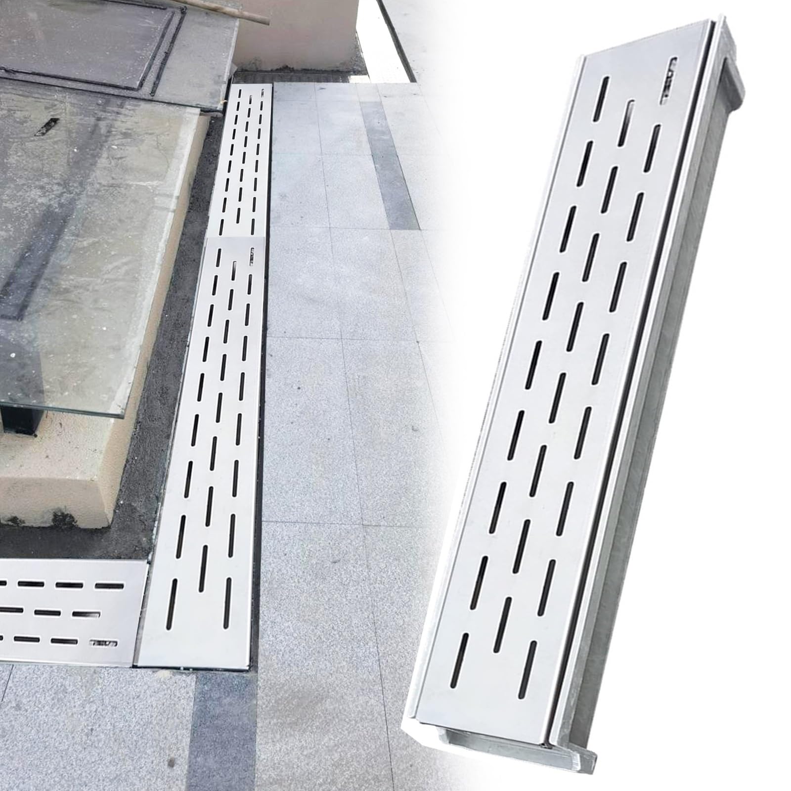 Amazon.com: SaiFfe Trench Drain System, for Rain, Outdoor, Yard Fence ...