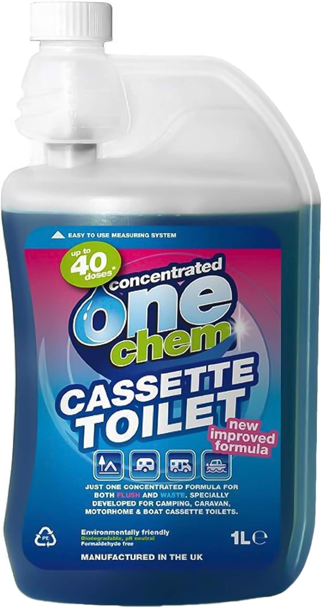 One Chem Concentrated 2 in 1 Formula for Cassette Toilets : Amazon.co ...