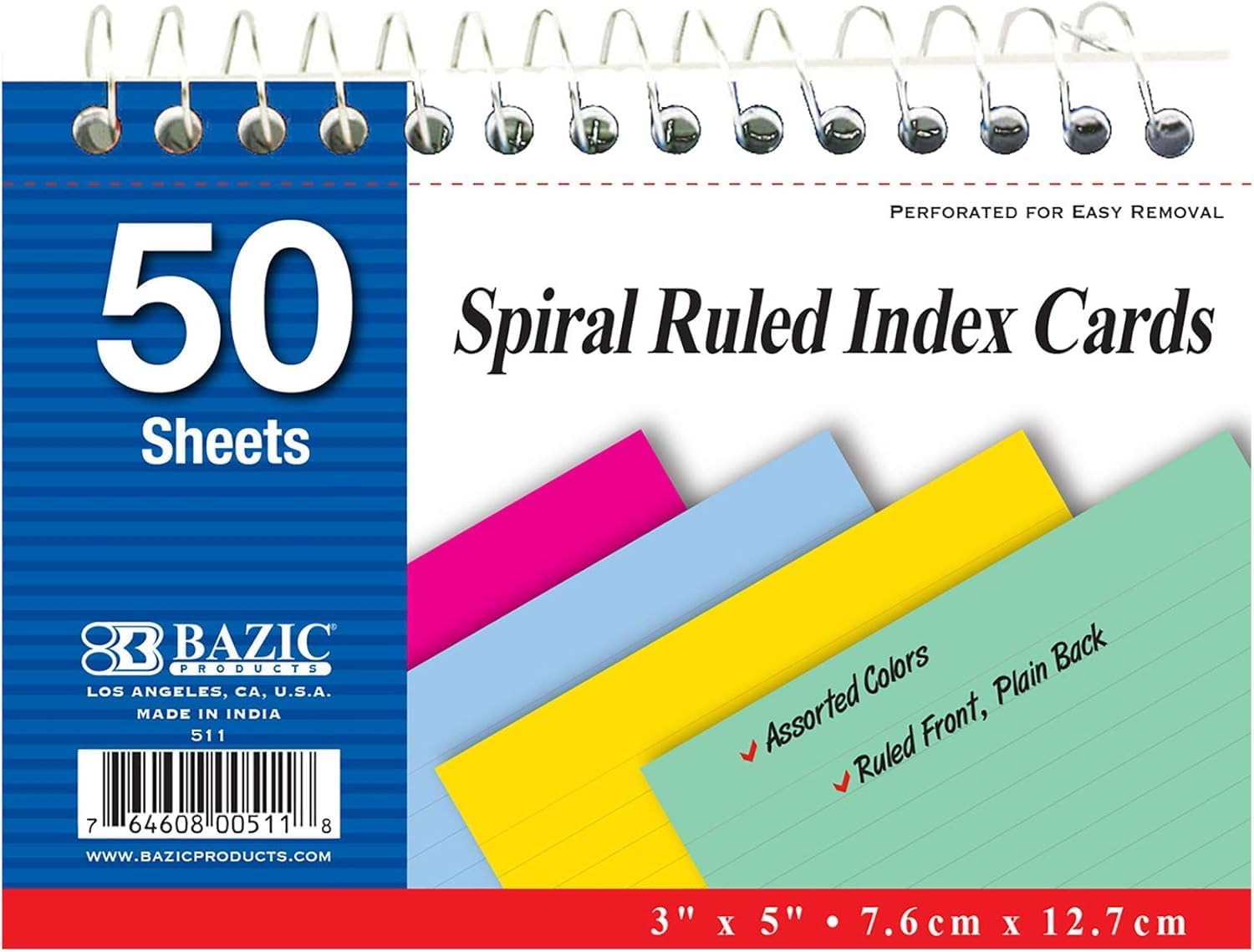 Amazon.com : Okuna Outpost 300 Pack Vertically Ruled Index Cards ...