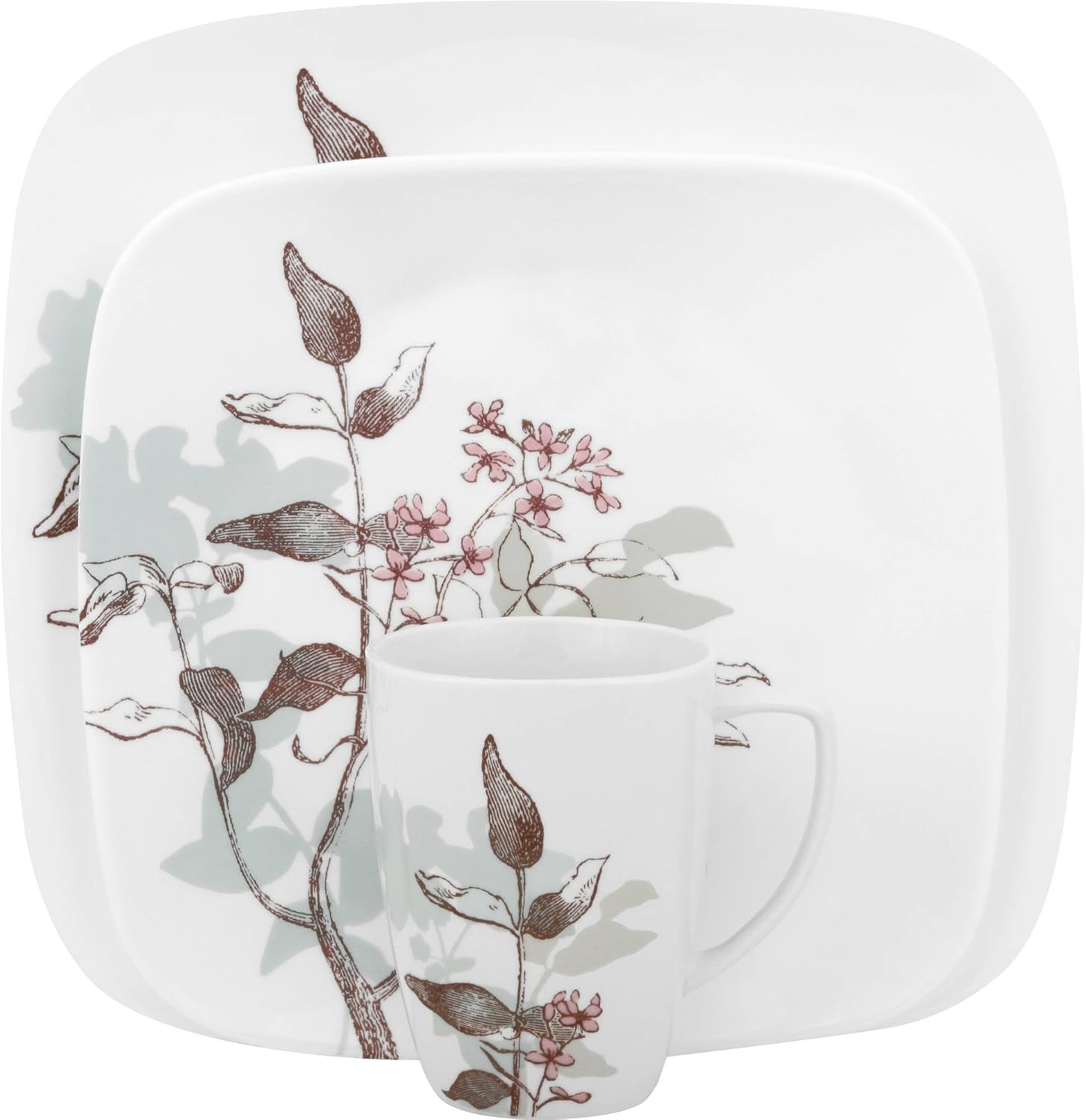 Corelle Square 32-Piece Dinnerware Set, Twilight Grove, Service for 8 ...
