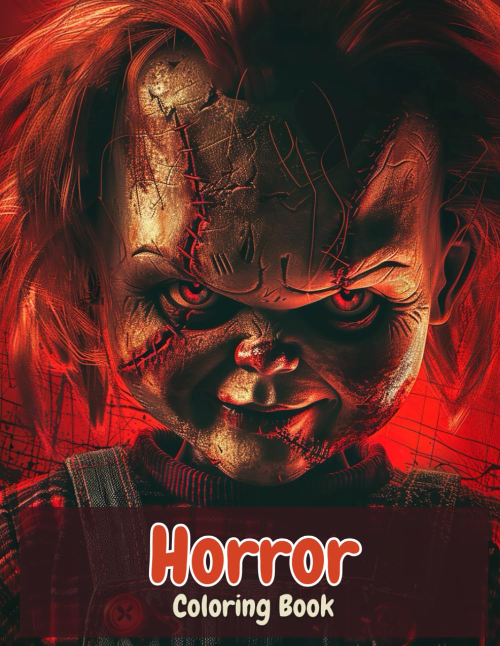 Horror Coloring Book: Famous Horror Movie Creatures like Clowns ...