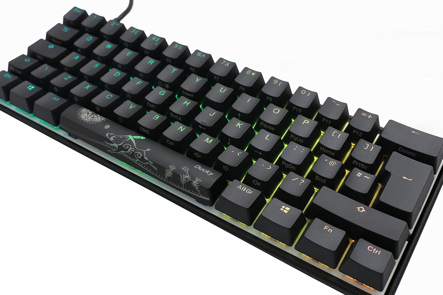Ducky Channel Mecha Mini RGB Blacklit Blue Cherry MX Switch UK Layout ...