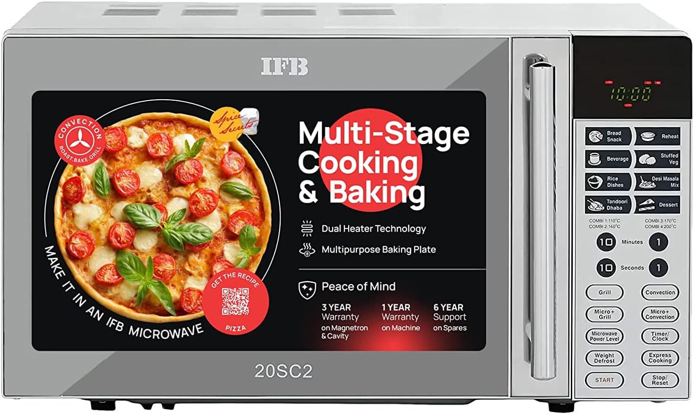 LG 21 L Convection Microwave Oven (MC2146BV, Black, Auto Cook Menu ...