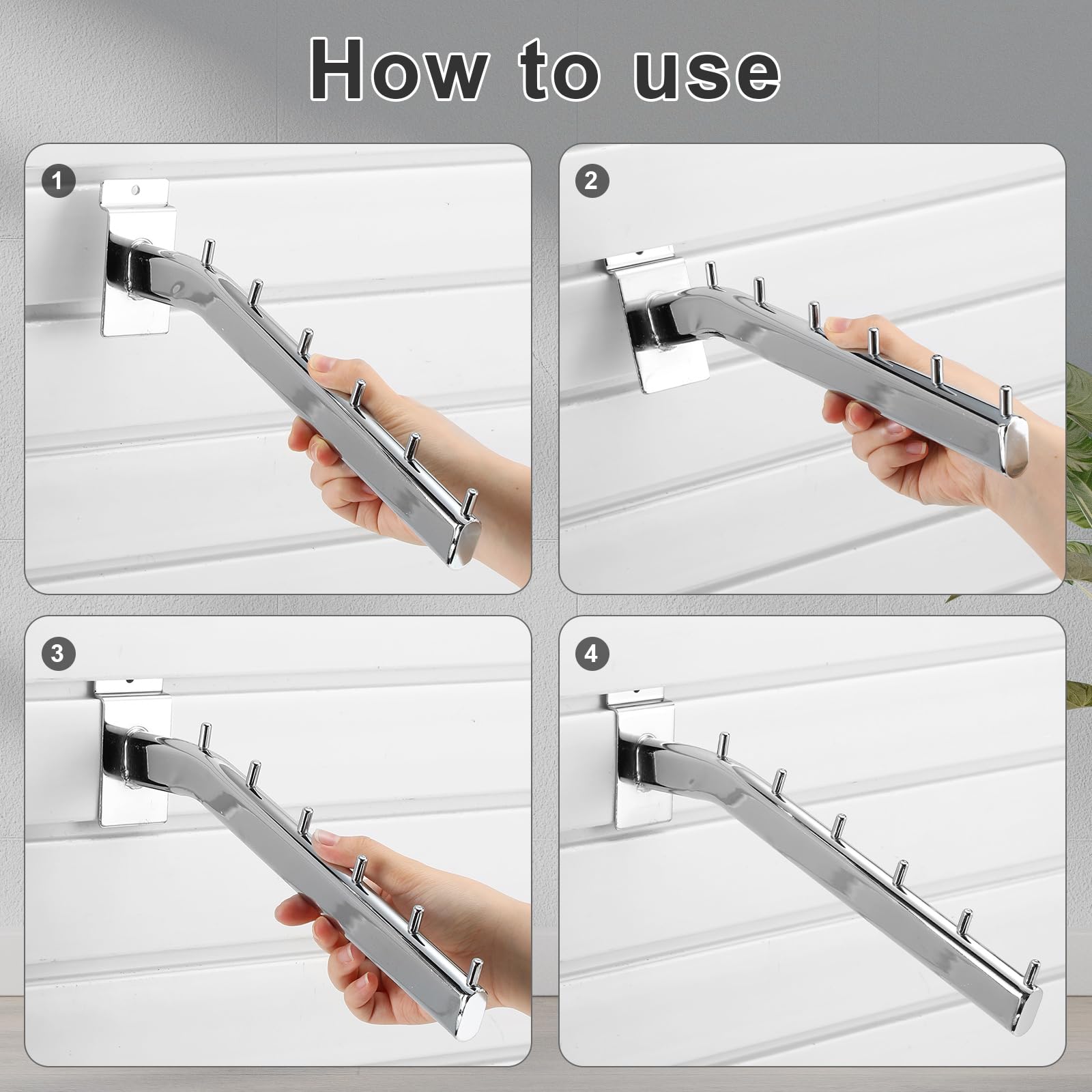 Snapklik.com : Yaocom 10 Pack Waterfall Faceout For Slatwall, Metal 6 ...