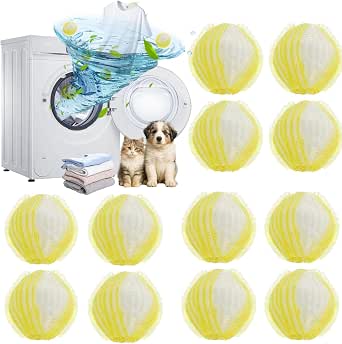 Pack of 12 Pet Hair Remover, Washing Machine, Reusable Lint Balls ...